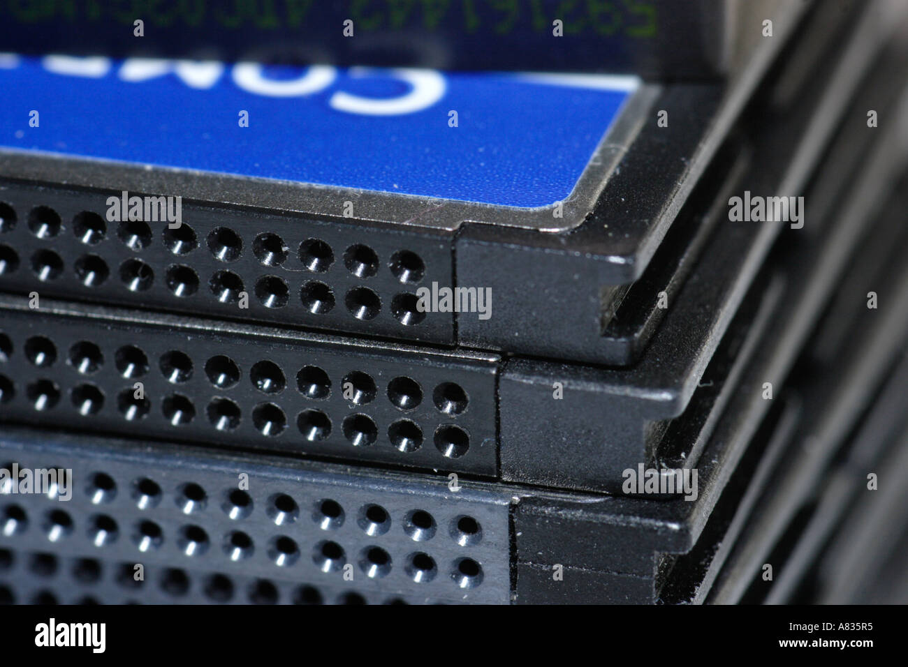 A closeup picture of a stack of Compact Flash Memory Cards Stock Photo ...