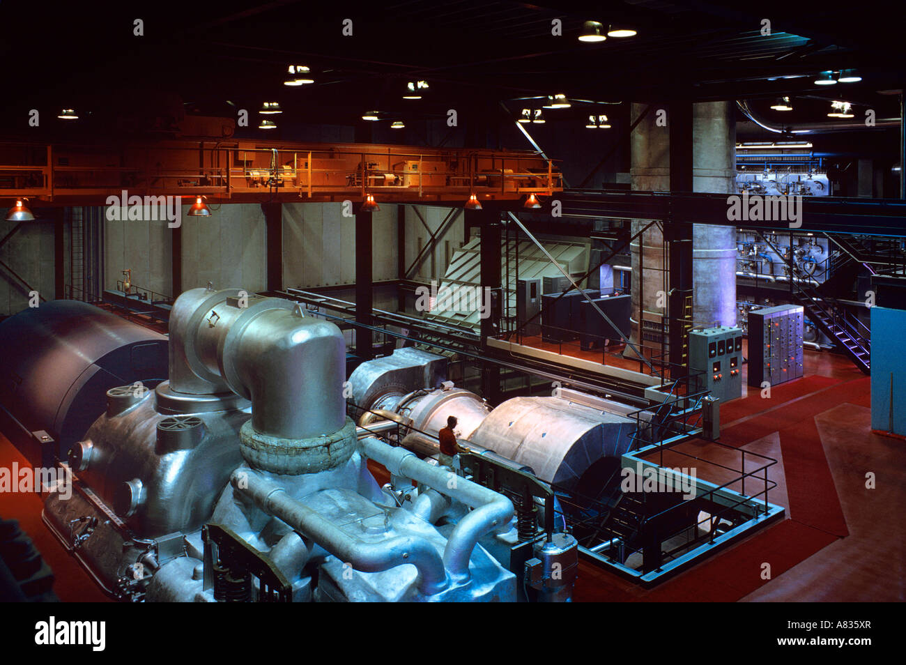 Gas turbine generating facility in West Texas Stock Photo - Alamy