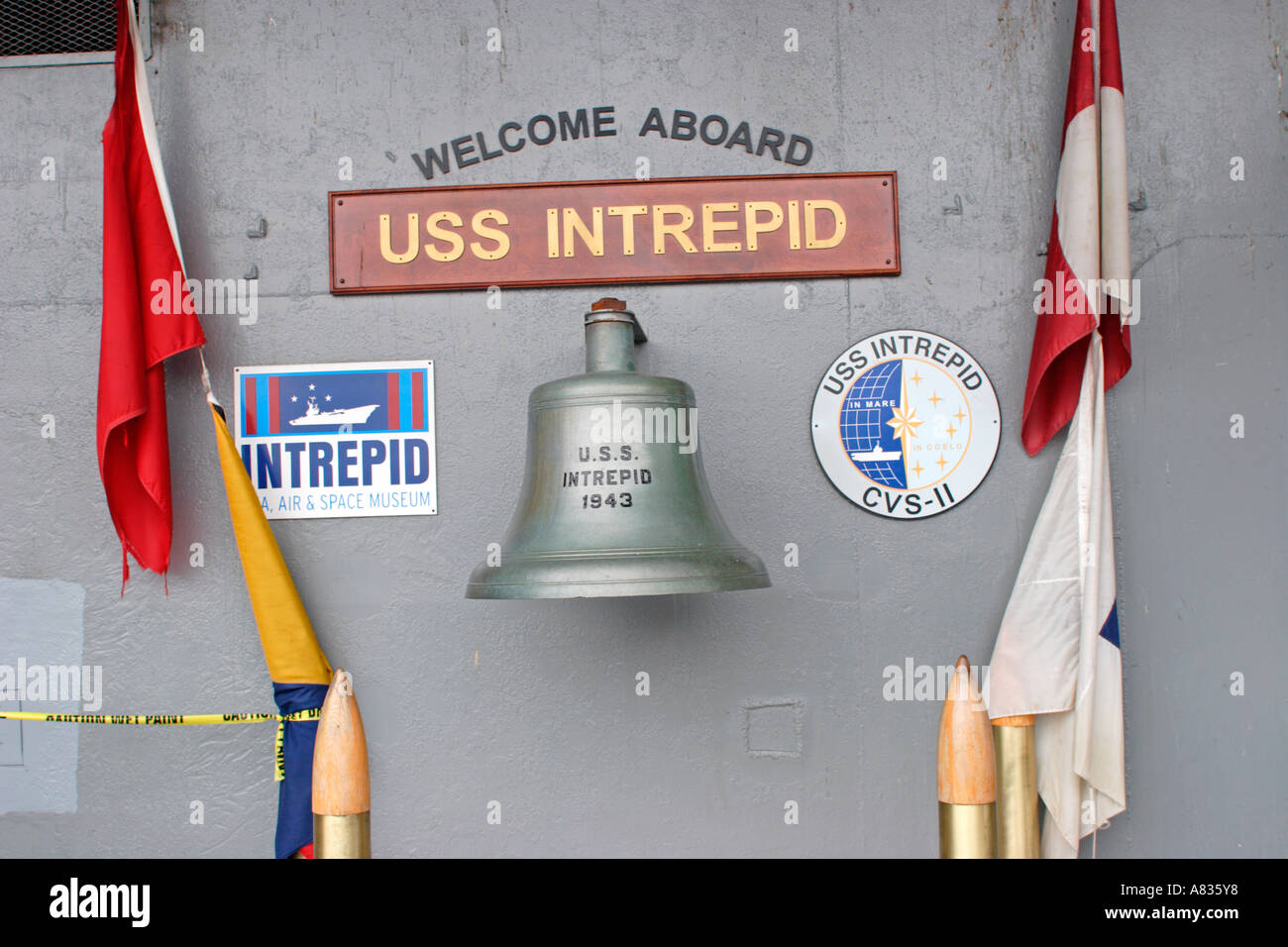 Entrance to the USS Intrepid Stock Photo - Alamy