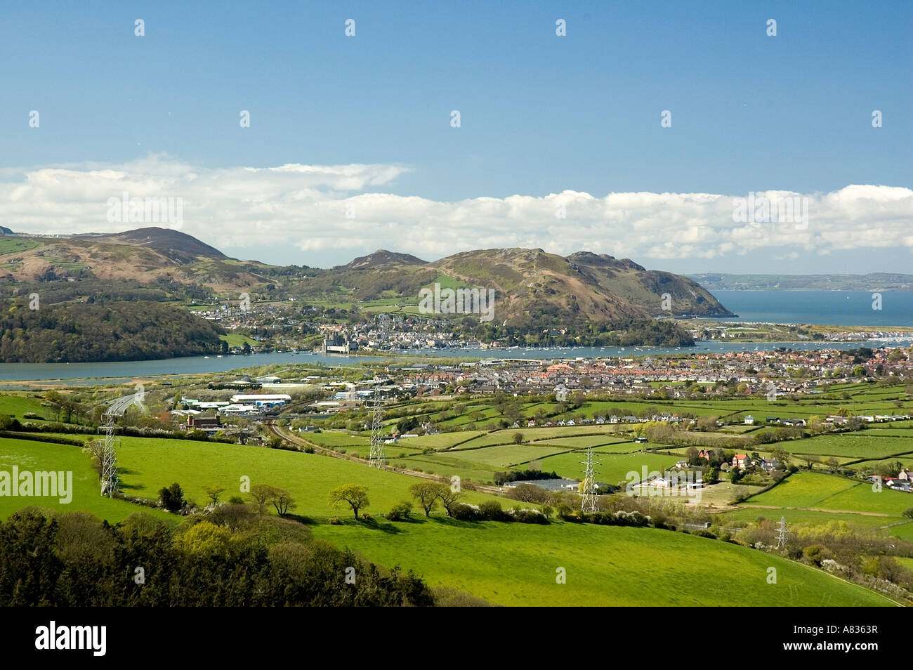 Scene from Upper Colwyn Bay towards Conwy Stock Photo - Alamy