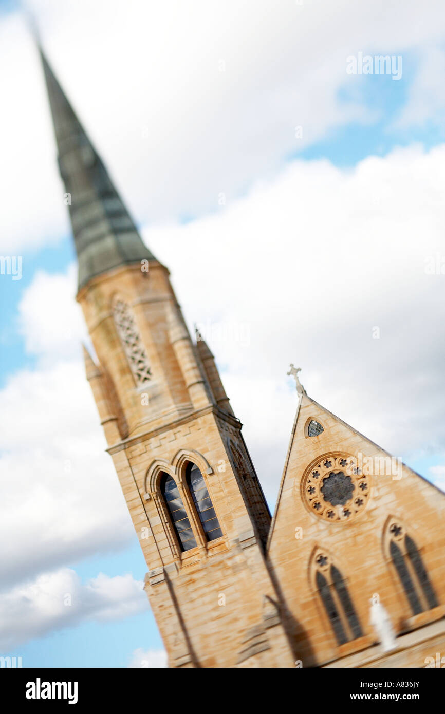 Sandstone church shot with tilt shift lens perspective in Mudgee, New ...