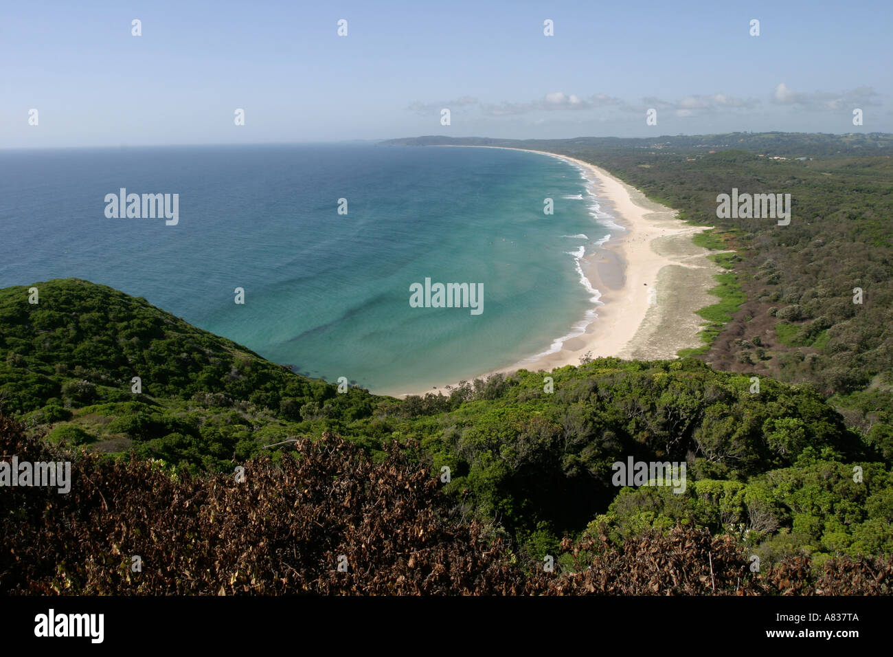 Tallow Beach just south of the Cape Byron lighthouse, New South Wales ...