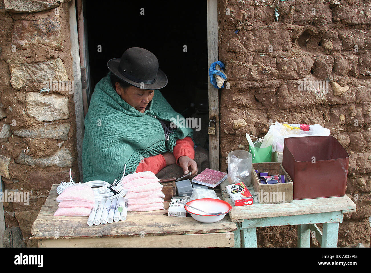 A dynamite vendor in siglo XX, Potosi, Bolivia Stock Photo - Alamy