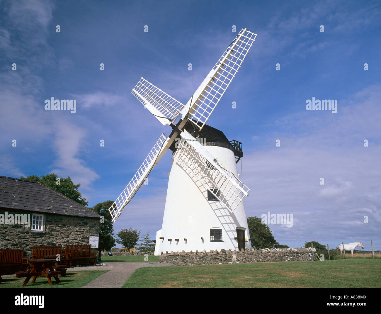 LLYNNON WINDMILL 1776 oldest working Tower mill. Llanddeusant Isle of ...