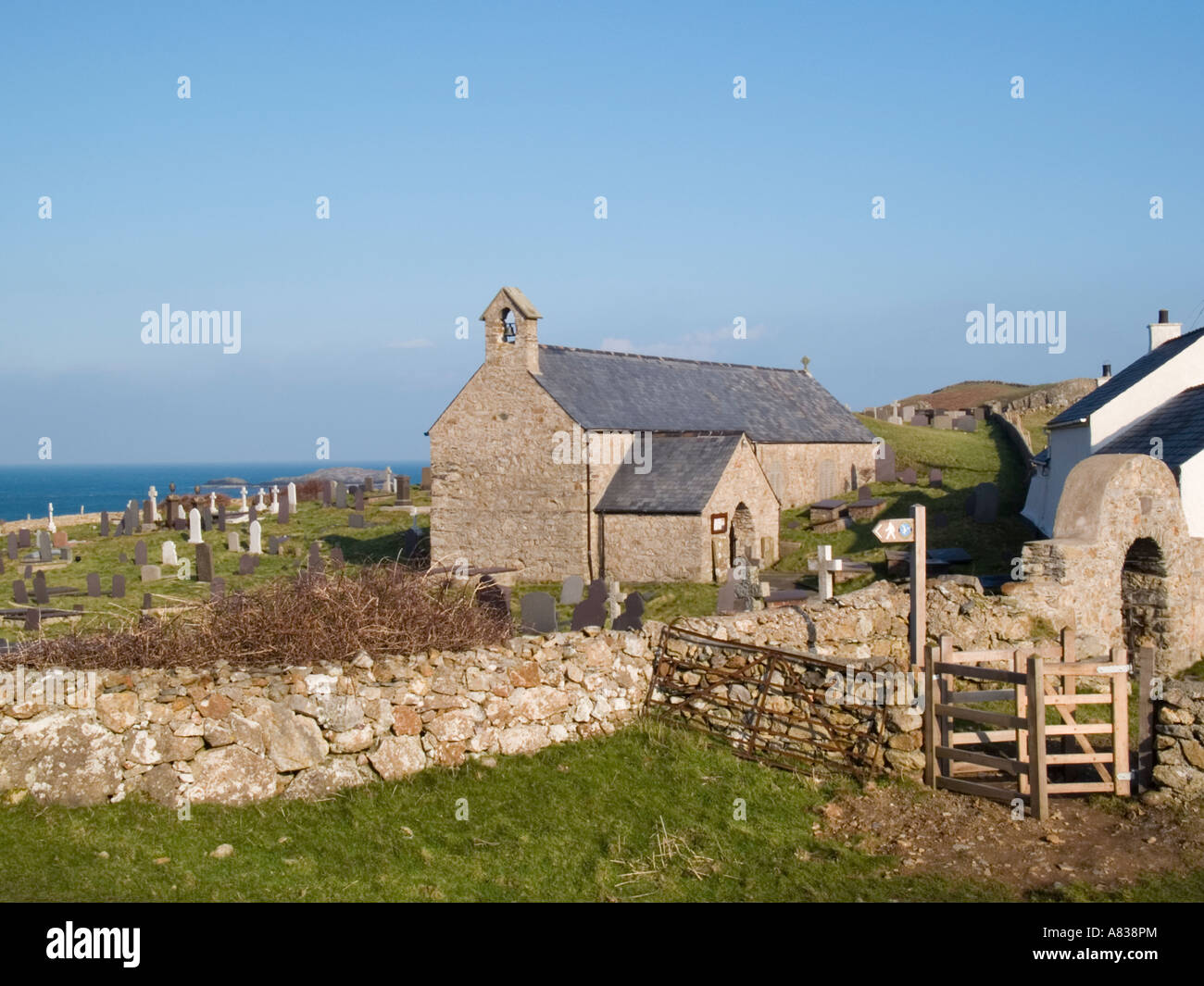 Medieval Llanbadrig Church of Saint Patrick on the Heritage coast near ...