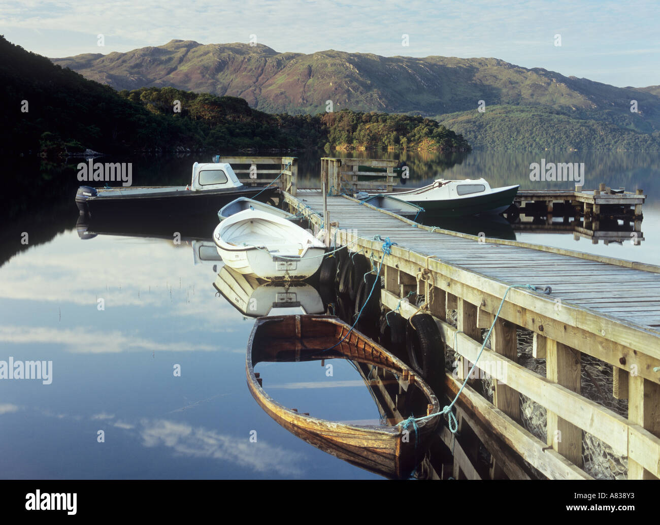 Loch morar boats pier hi-res stock photography and images - Alamy