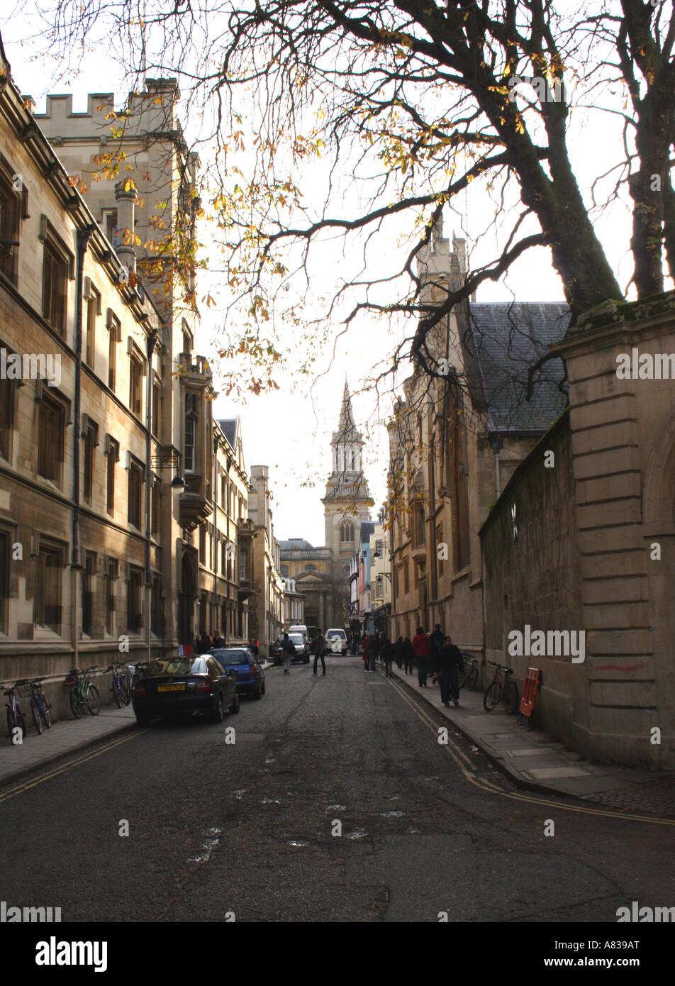 Turl Street and Lincoln College Library Spire Oxford Stock Photo - Alamy