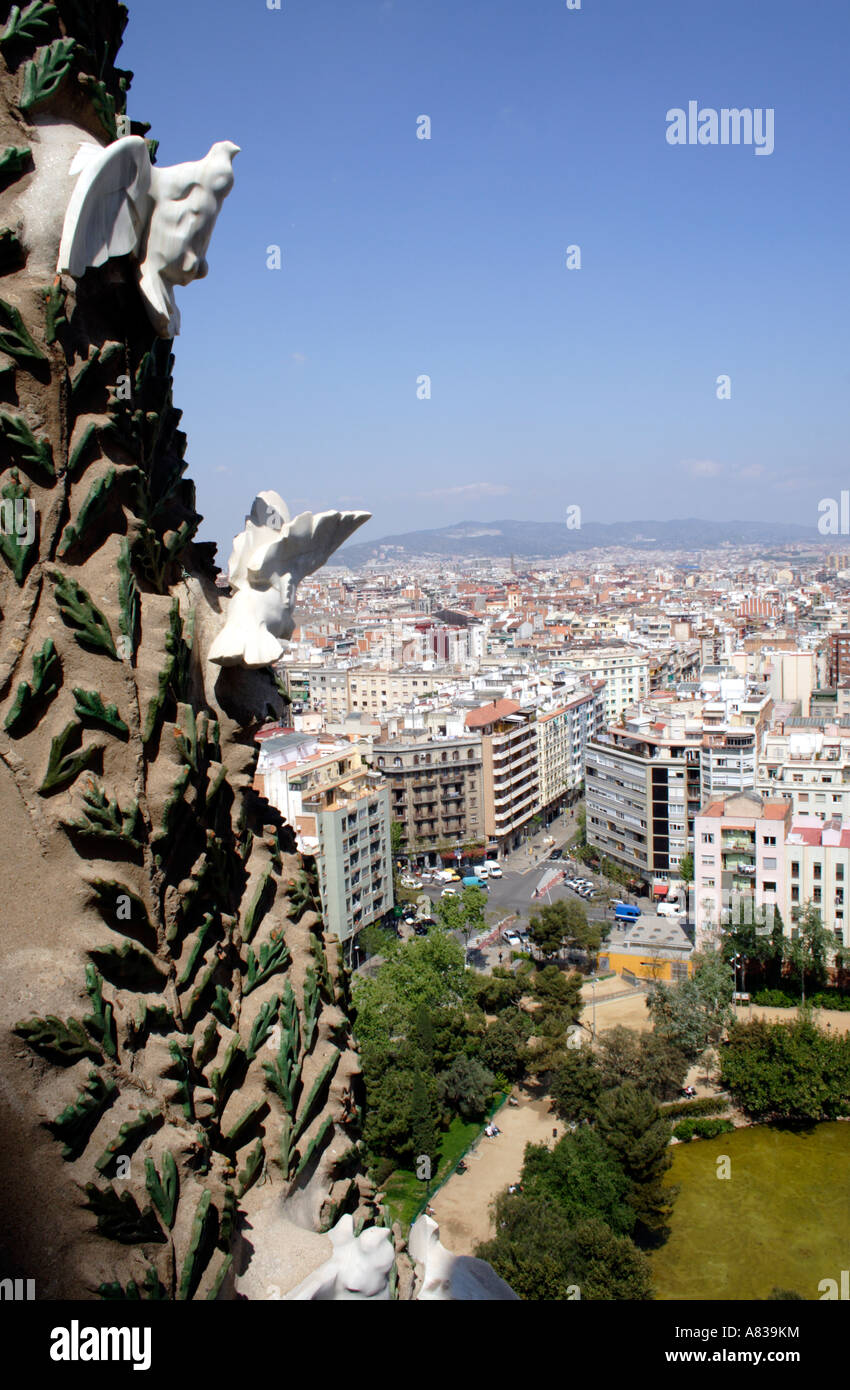 Barcelona skyline view from La Sagrada Familia Stock Photo - Alamy