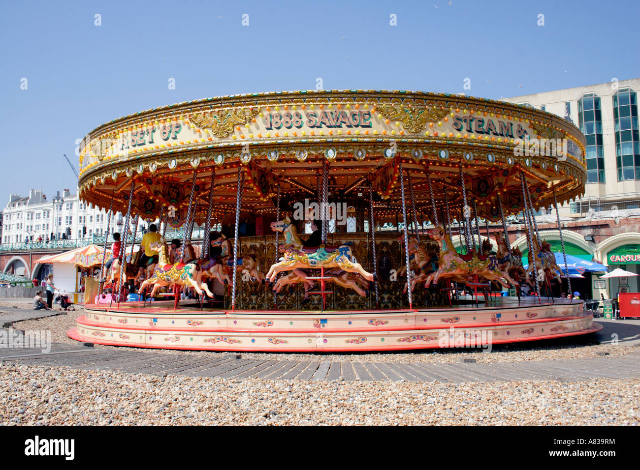 Merry go round at Brighton Sussex Stock Photo - Alamy