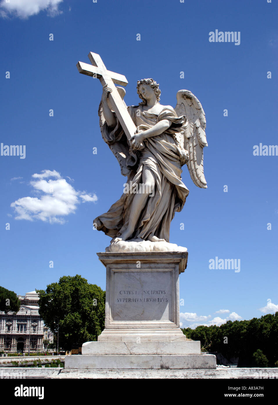 Statue on the Ponte Sant Angelo bridge Rome Stock Photo - Alamy