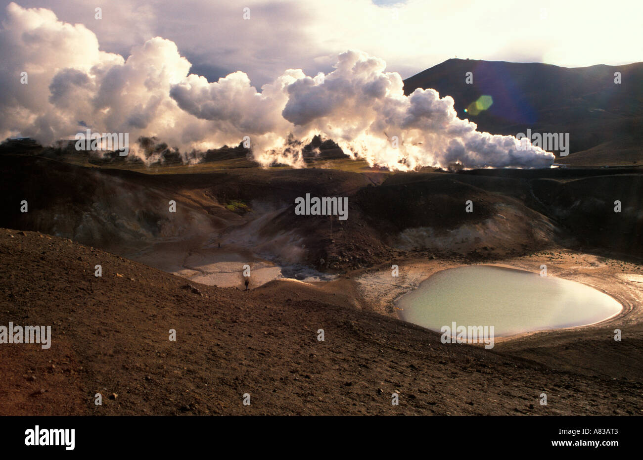 The Krafla Volcano Iceland Northern Europe Stock Photo - Alamy