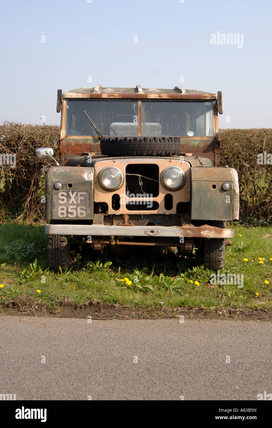 Abandoned Series 1 Land Rover Stock Photo - Alamy
