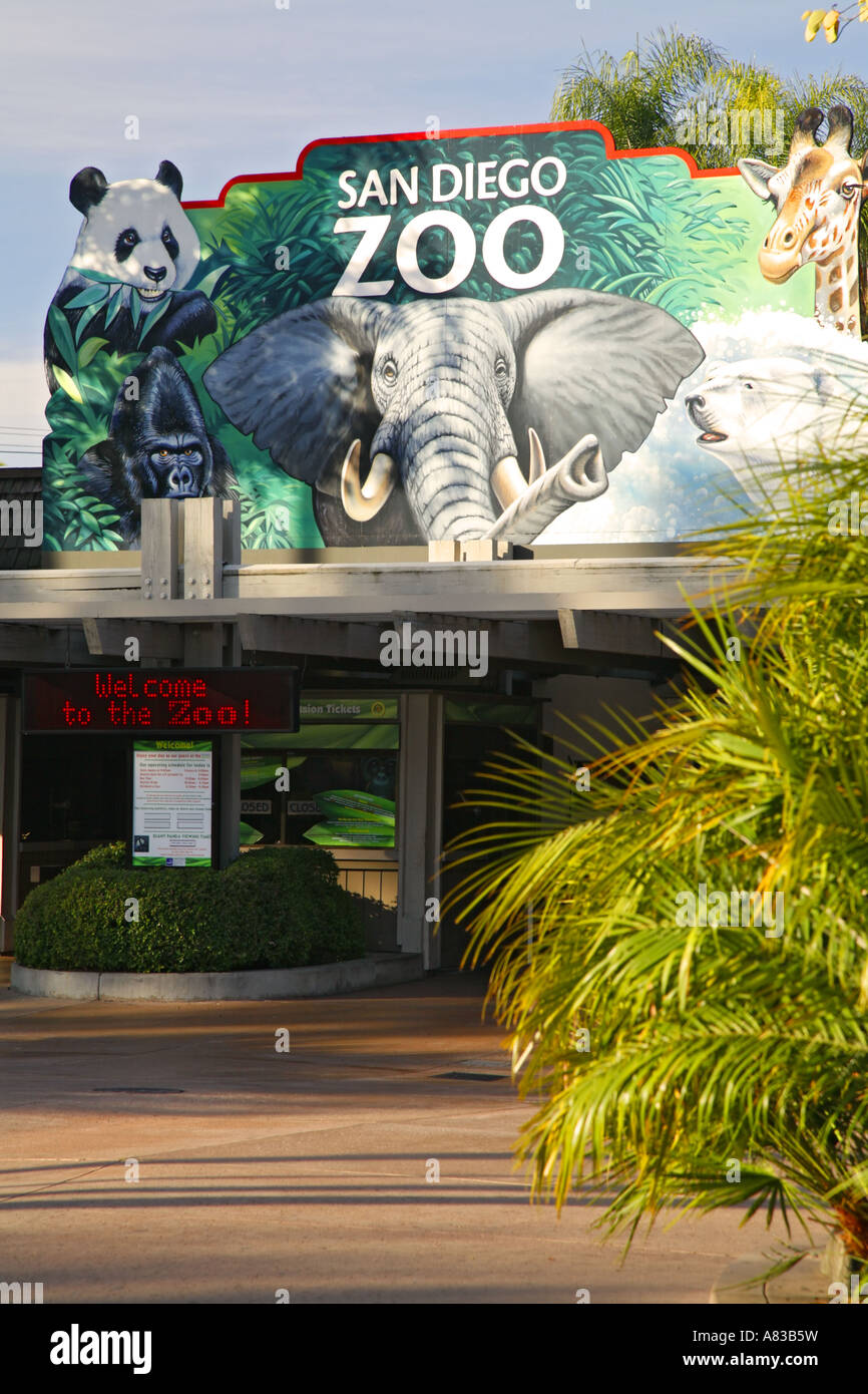 Entrance to the San Diego Zoo Balboa Park San Diego California Stock ...