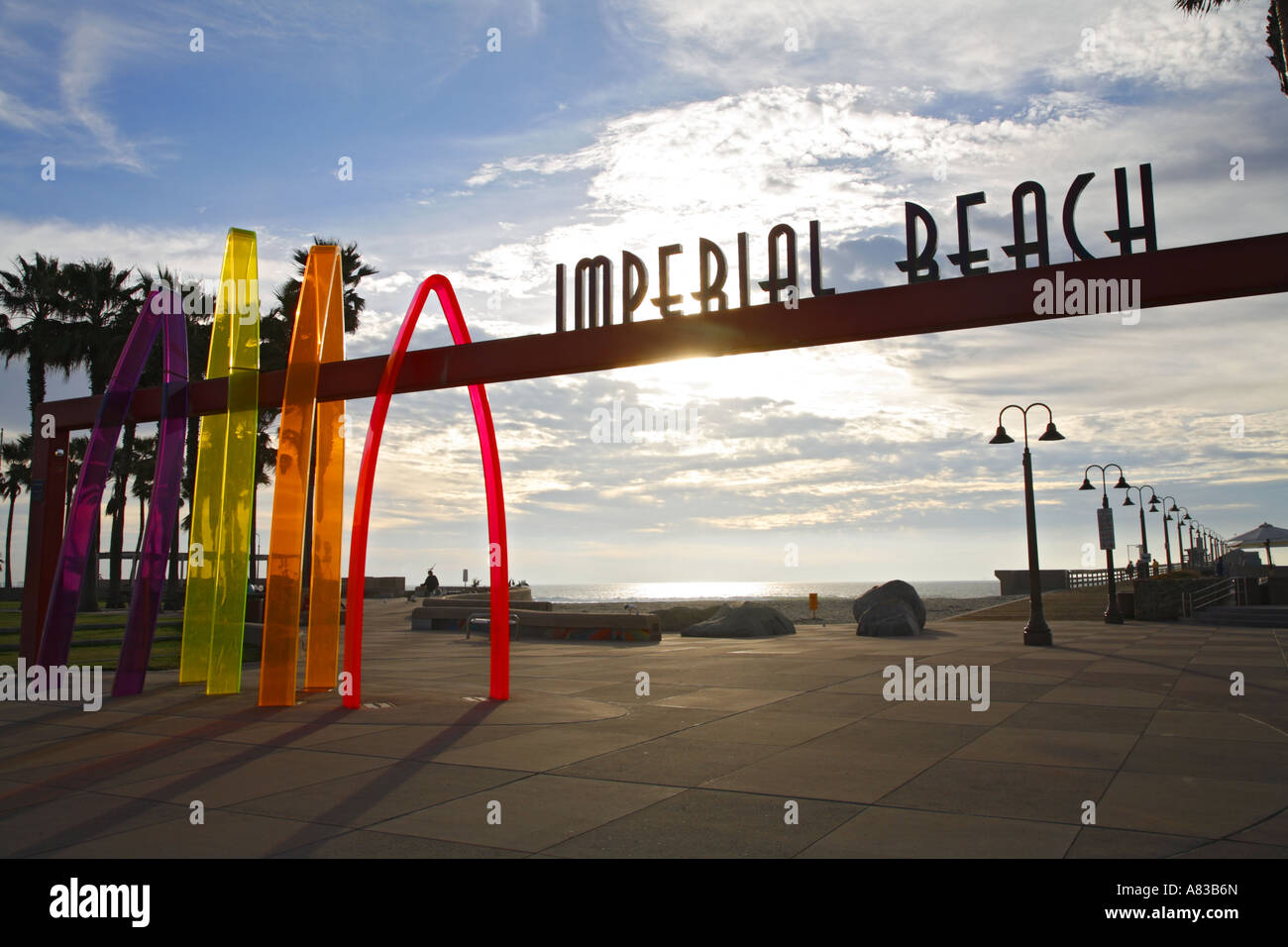 Imperial Beach Municipal Pier San Diego County California Stock Photo ...