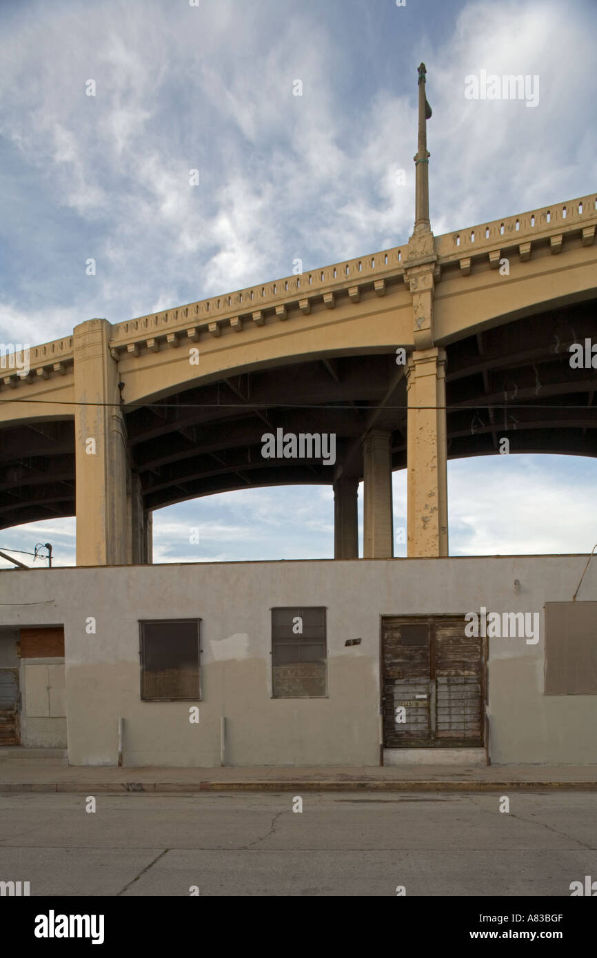 Fourth Street bridge downtown Los Angeles California United States of ...