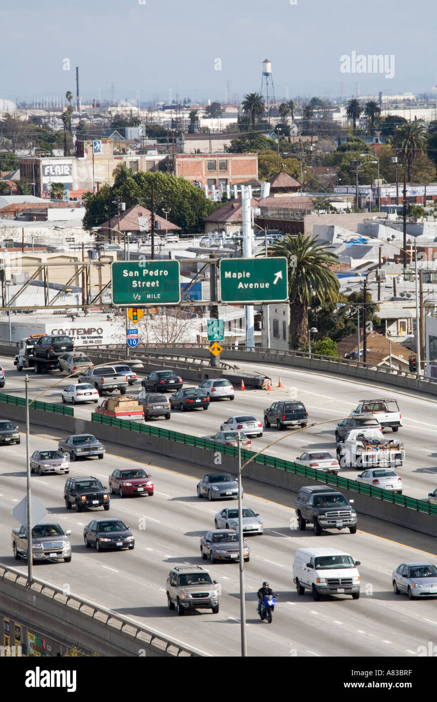 The 10 Freeway near downtown Los Angeles San Bernardino Freeway Los ...