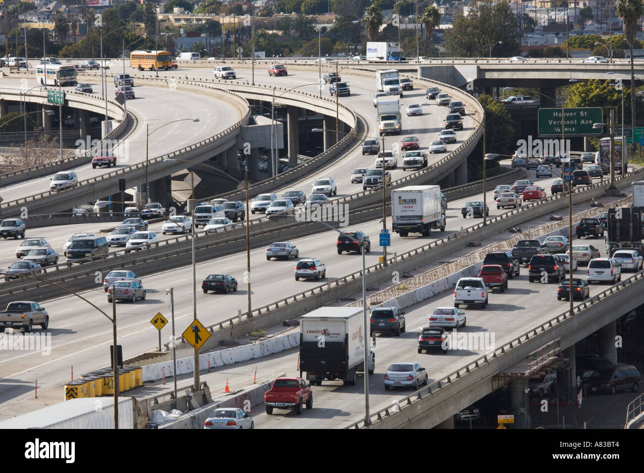The 10 Freeway near downtown Los Angeles San Bernardino Freeway Los ...