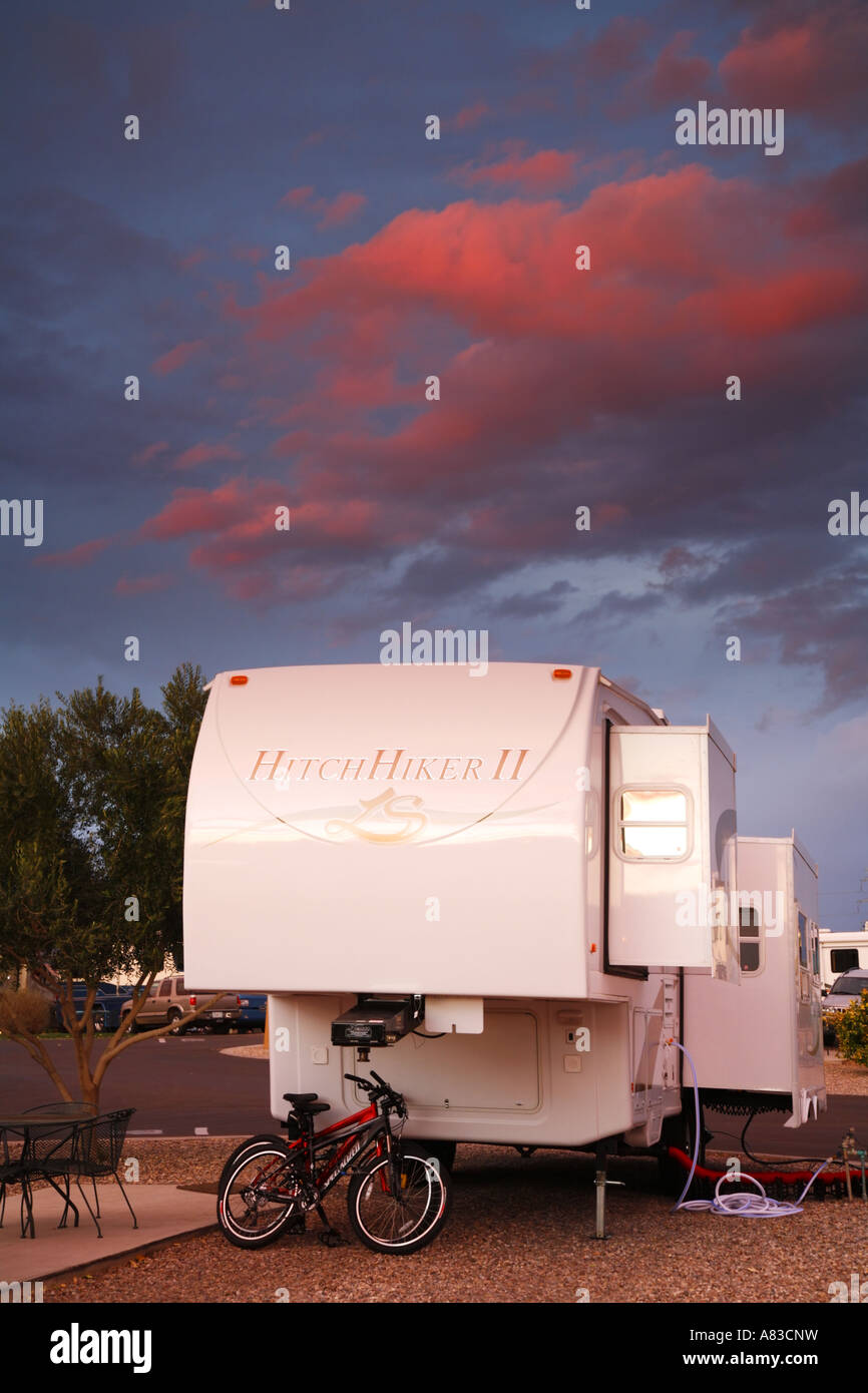 Sunset at Beaudry RV Resort Tucson Arizona Stock Photo - Alamy