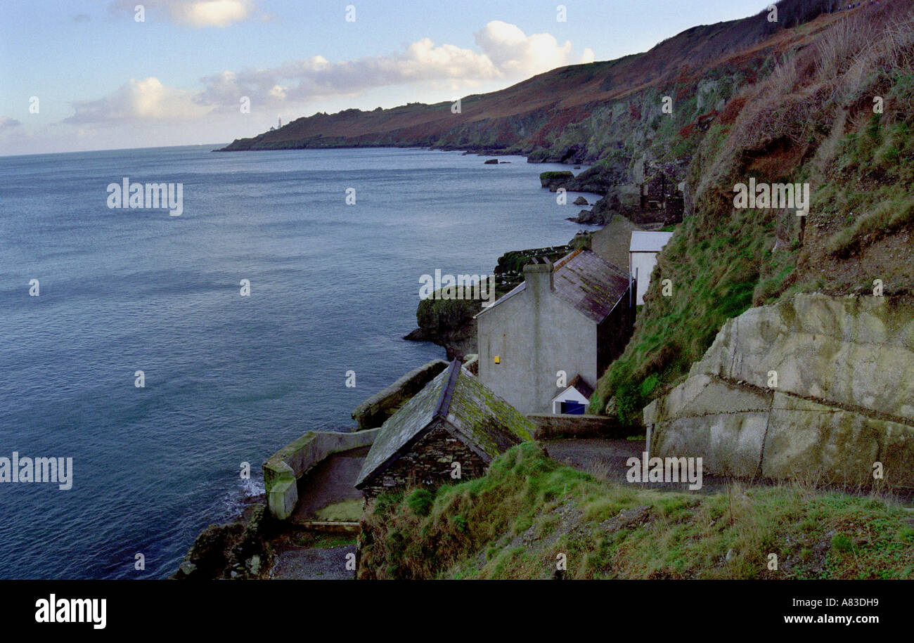 The deserted village of Hallsands a victim of coastal erosion Stock ...