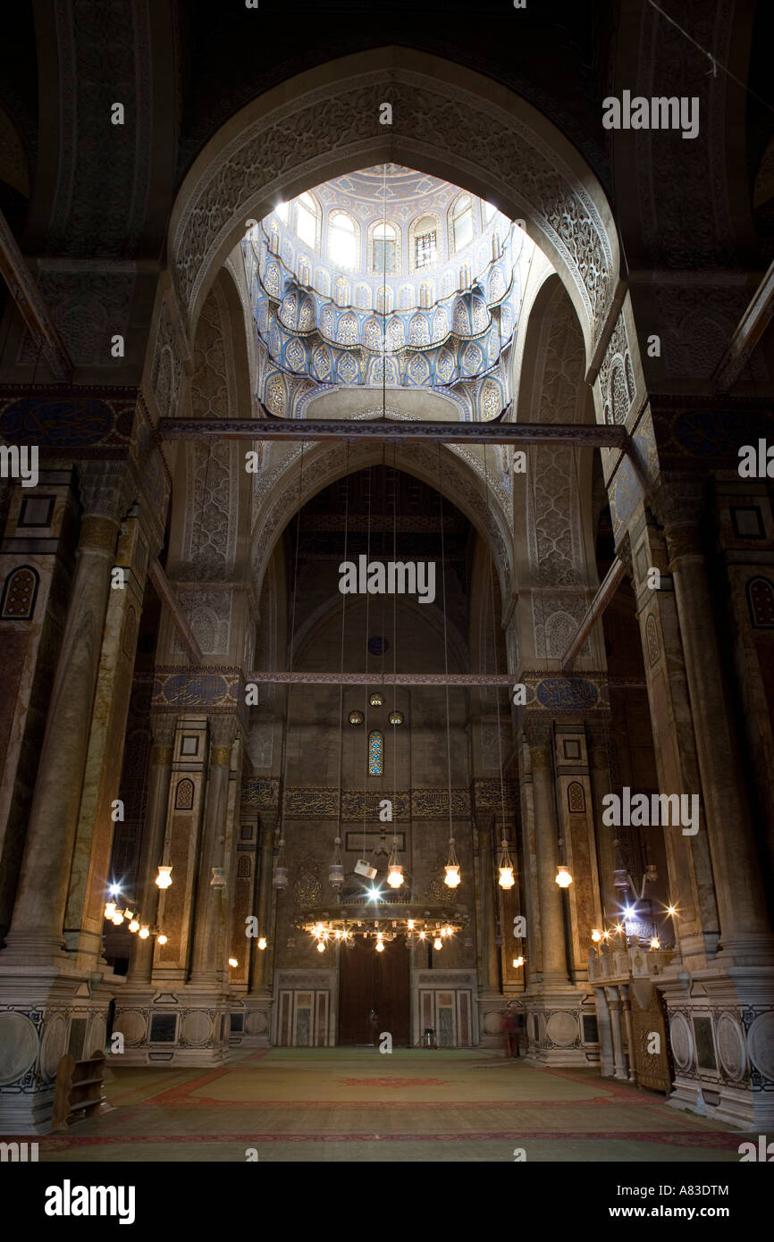 Interior of the al-Rifai Mosque, Cairo, Egypt Stock Photo - Alamy