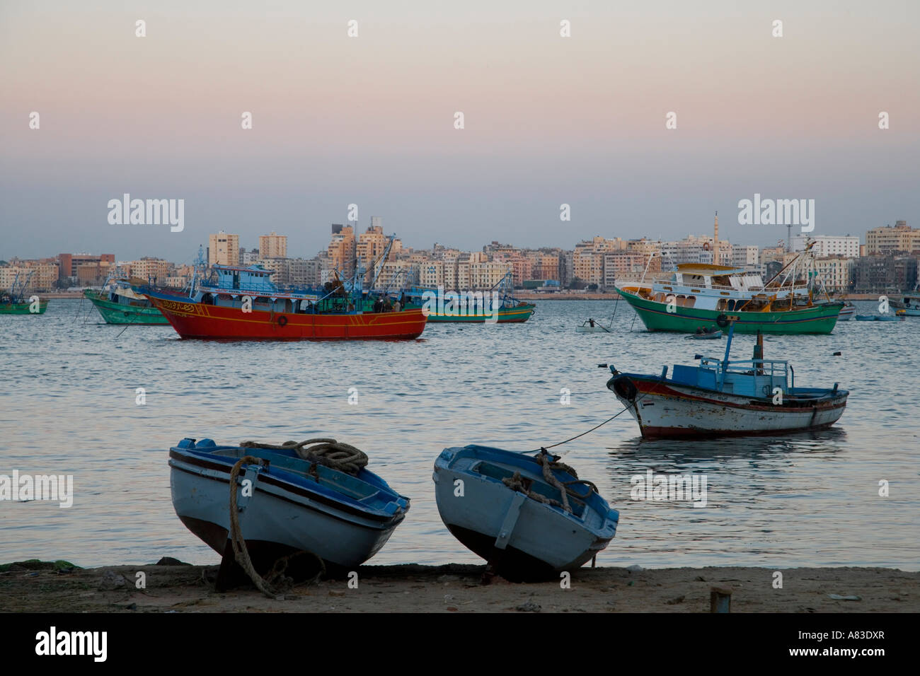 Fishing boats in the Eastern Harbour, Alexandria, Egypt Stock Photo - Alamy