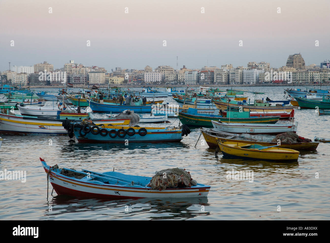 Fishing boats in the Eastern Harbour, Alexandria, Egypt Stock Photo - Alamy