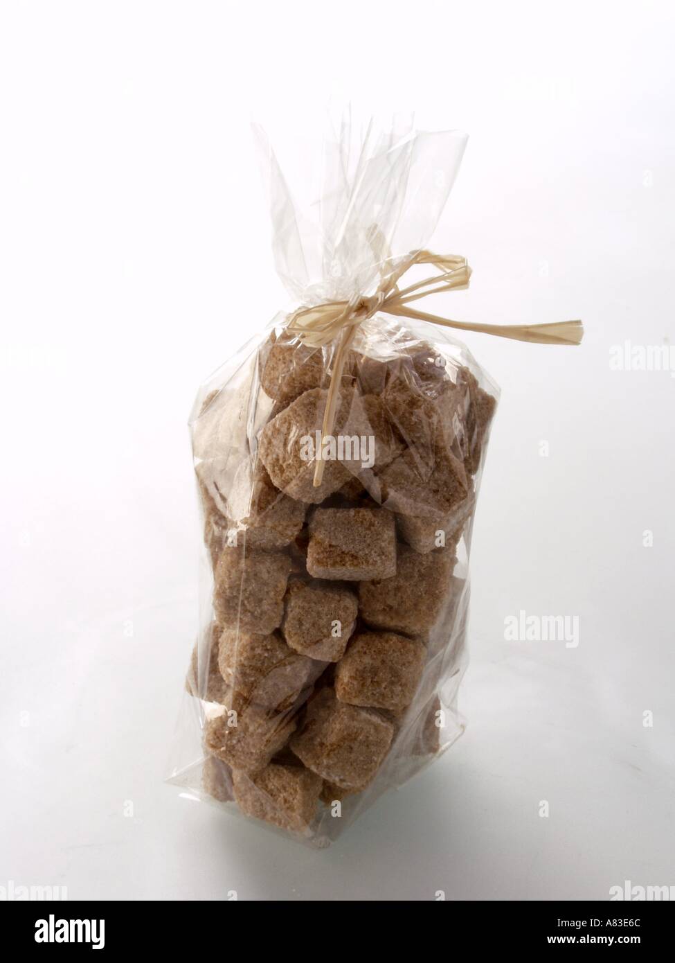 Brown Sugar Cubes in a Cellophane Bag Stock Photo - Alamy