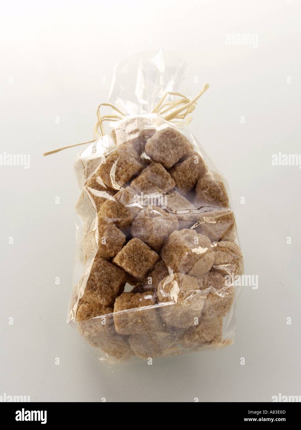 Brown Sugar Cubes in a Cellophane Bag Stock Photo - Alamy