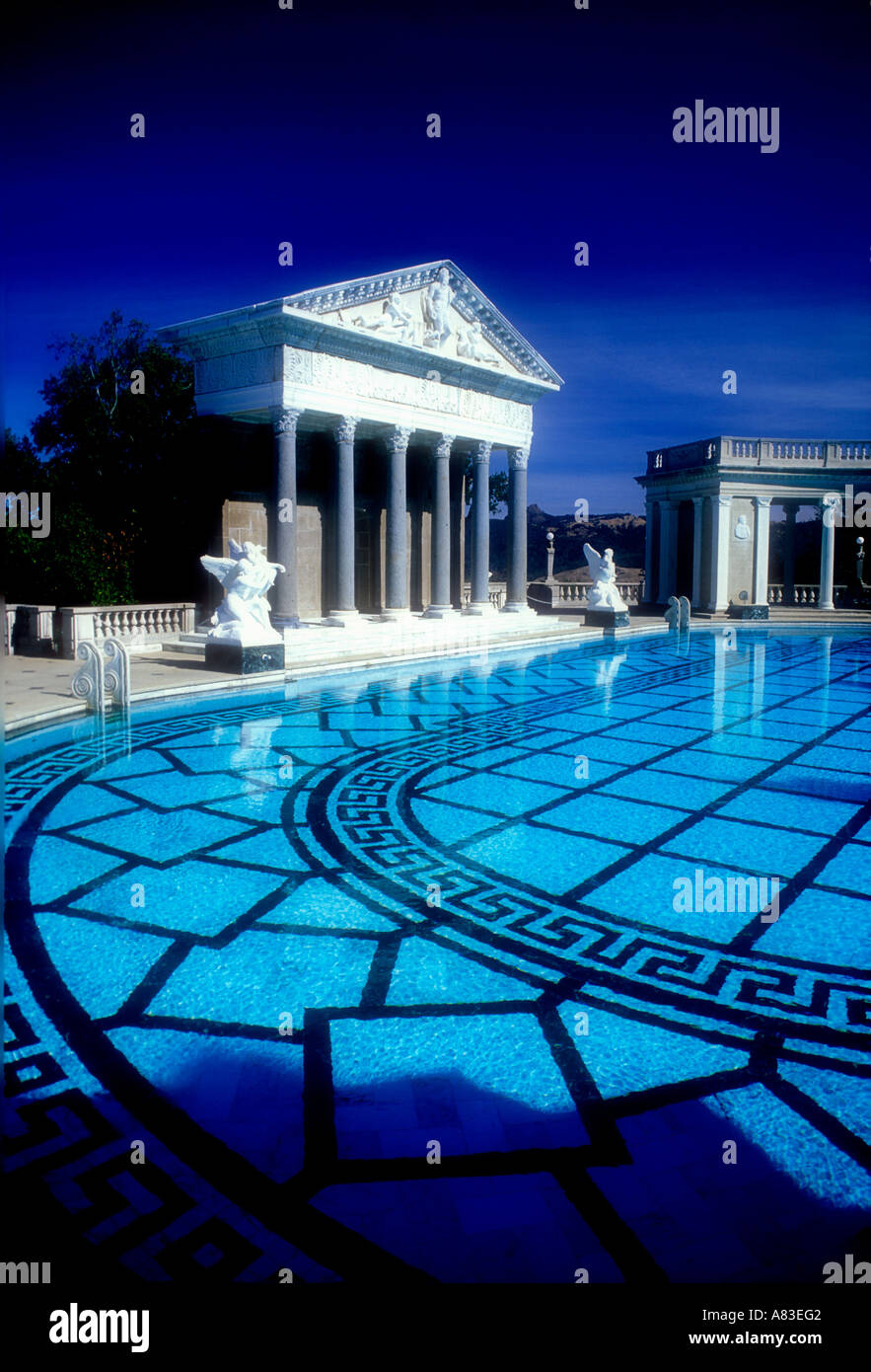 The Roman Pool at Hearst Castle San Simeon California USA Stock Photo ...