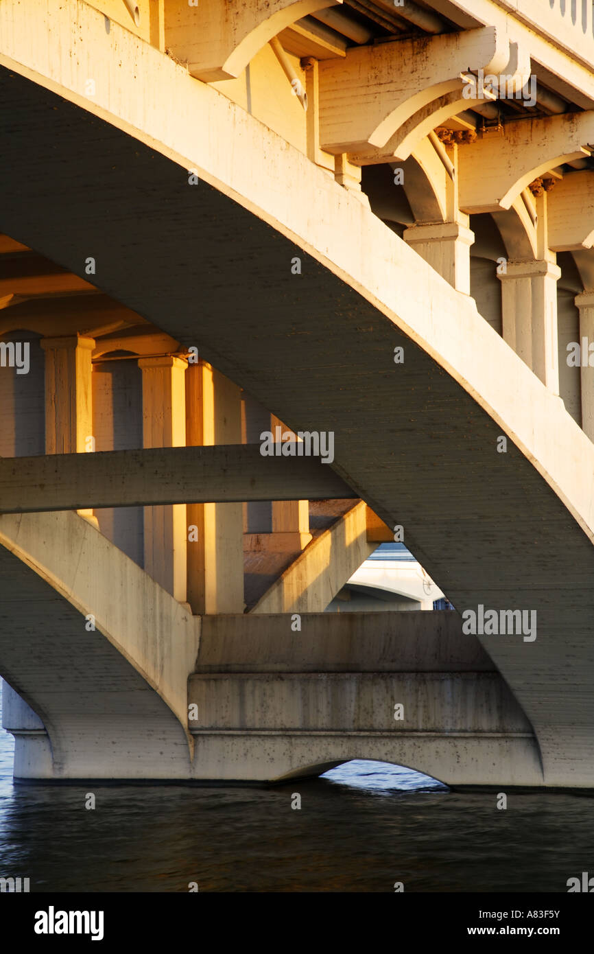 Bridges over Tempe Town Lake near Phoenix Tempe Arizona Stock Photo - Alamy