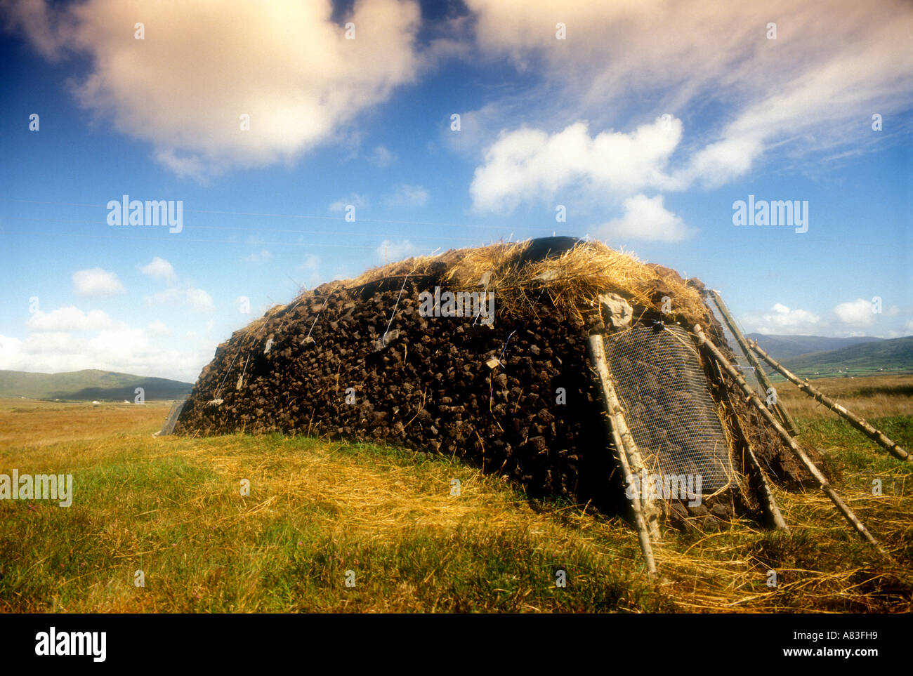 Peat digging landscape in County Donegal Irish Republic Stock Photo - Alamy