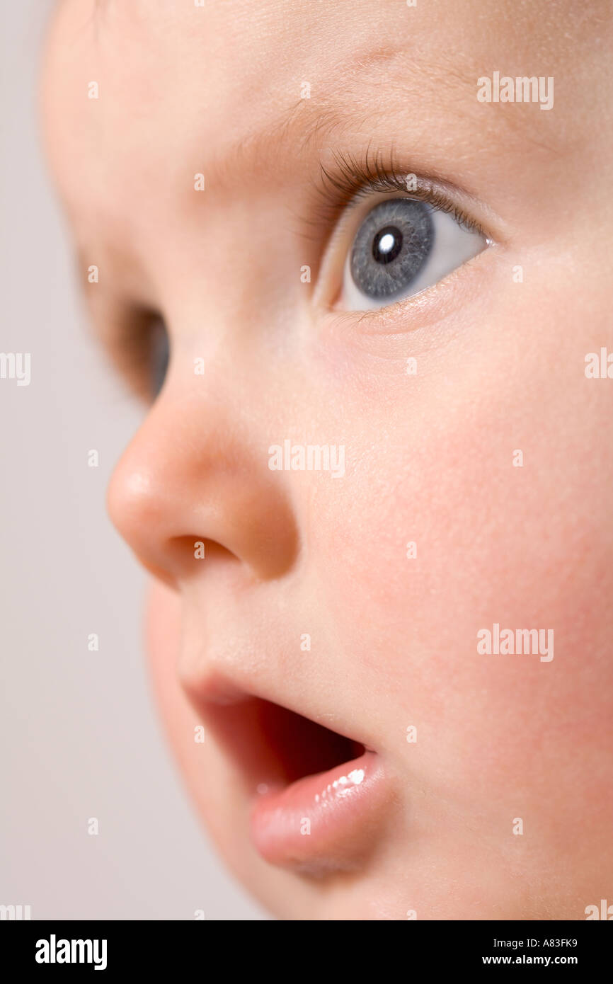 BABY GIRL NINE MONTHS OLD Stock Photo - Alamy