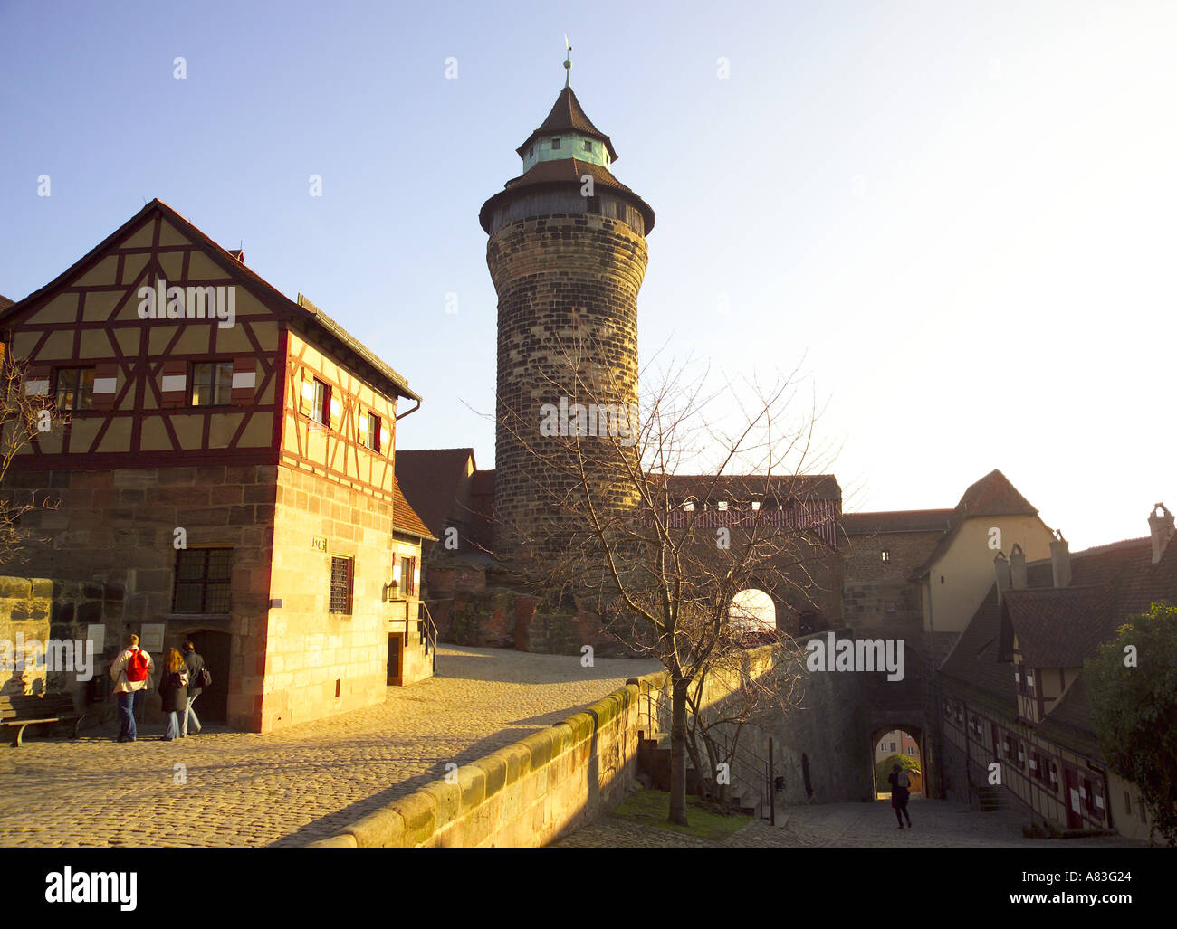 Kaiserburg (Imperial castle) & Sinwellturm (tower), Nürnberg (Nuremberg ...
