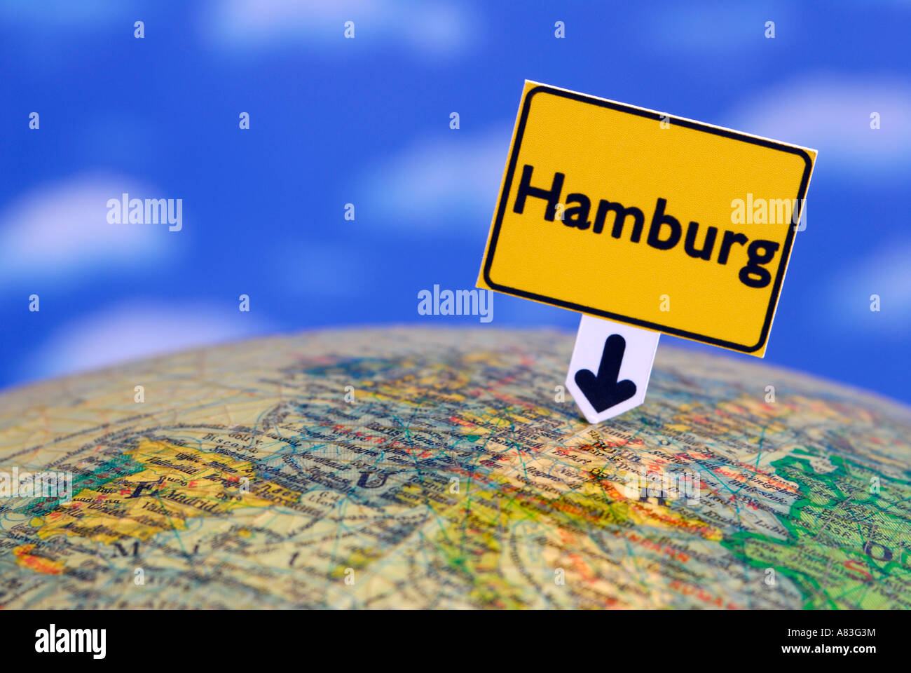 The location of the city of Hamburg, Germany Stock Photo - Alamy