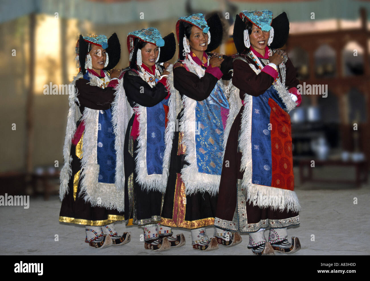 Traditional Ladakhi dancing, Ladakh, India Stock Photo - Alamy