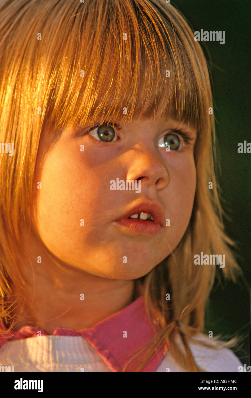 A child's portrait with facial expression Stock Photo - Alamy