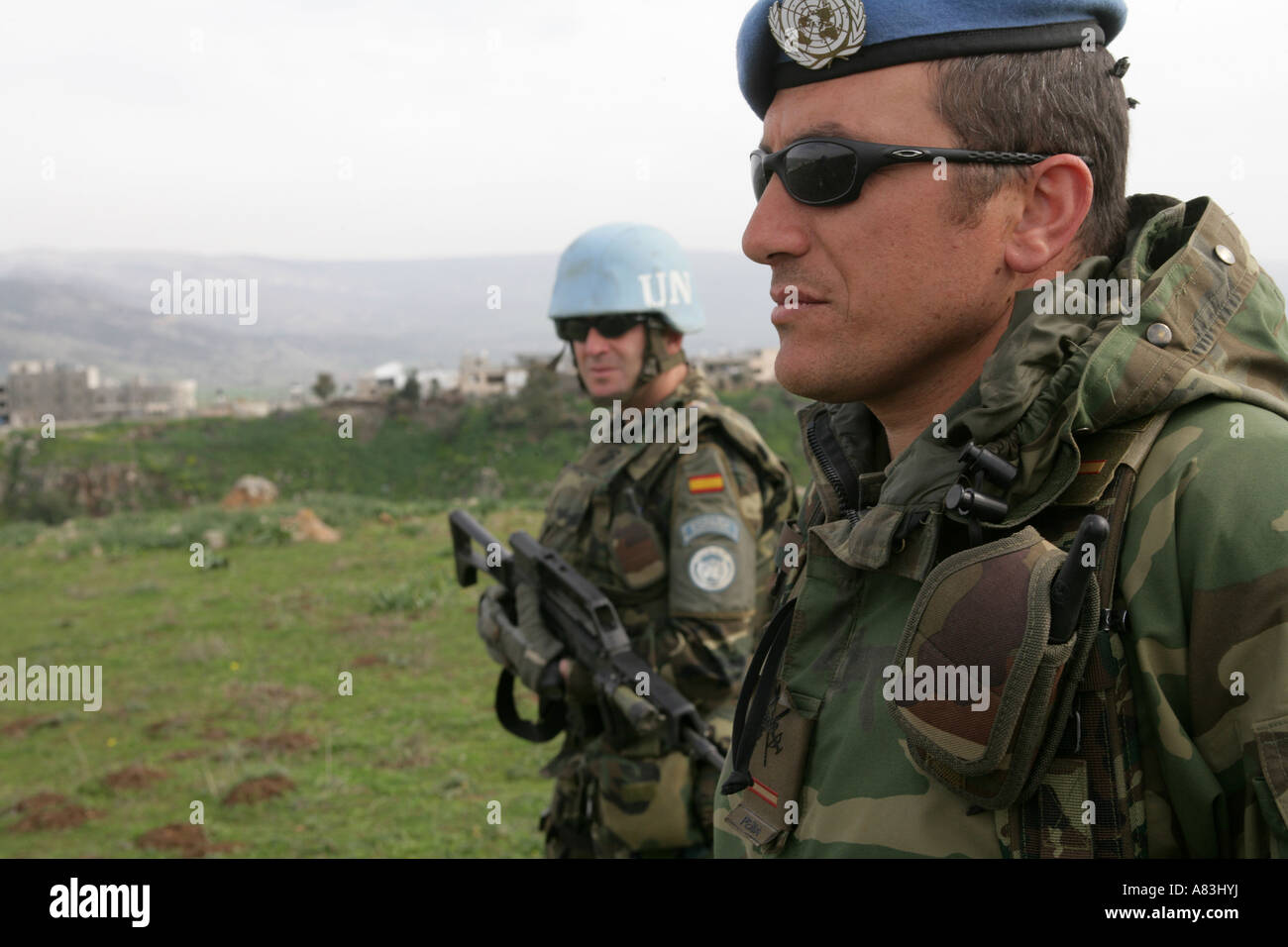 Spanish Unifil soldiers on the border with Israel Stock Photo - Alamy