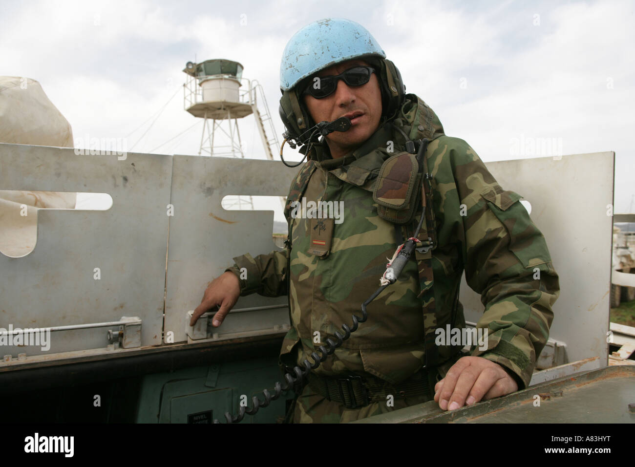 Spanish Unifil base Lebanon Stock Photo - Alamy