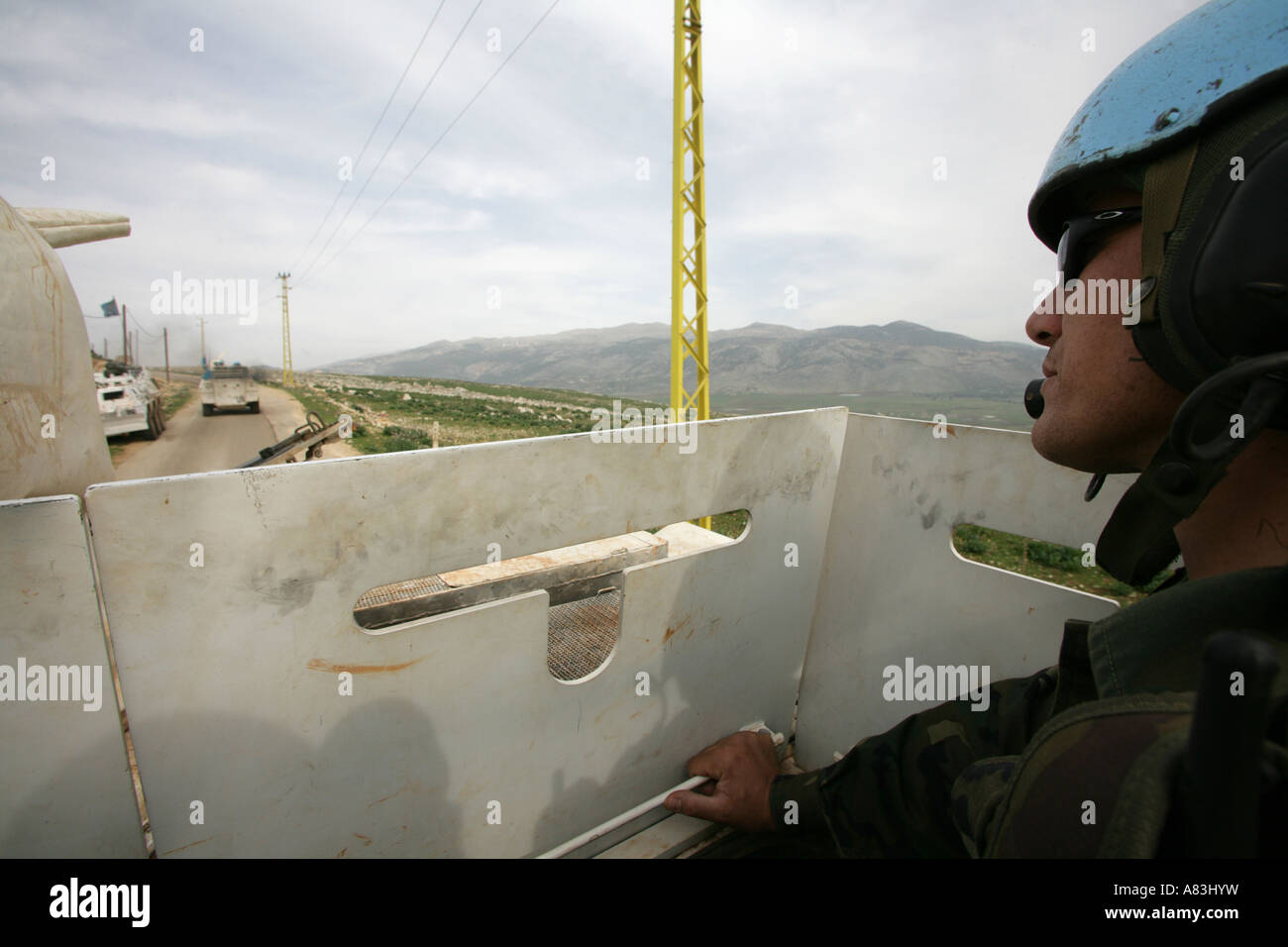 Spanish Unifil base Lebanon Stock Photo - Alamy