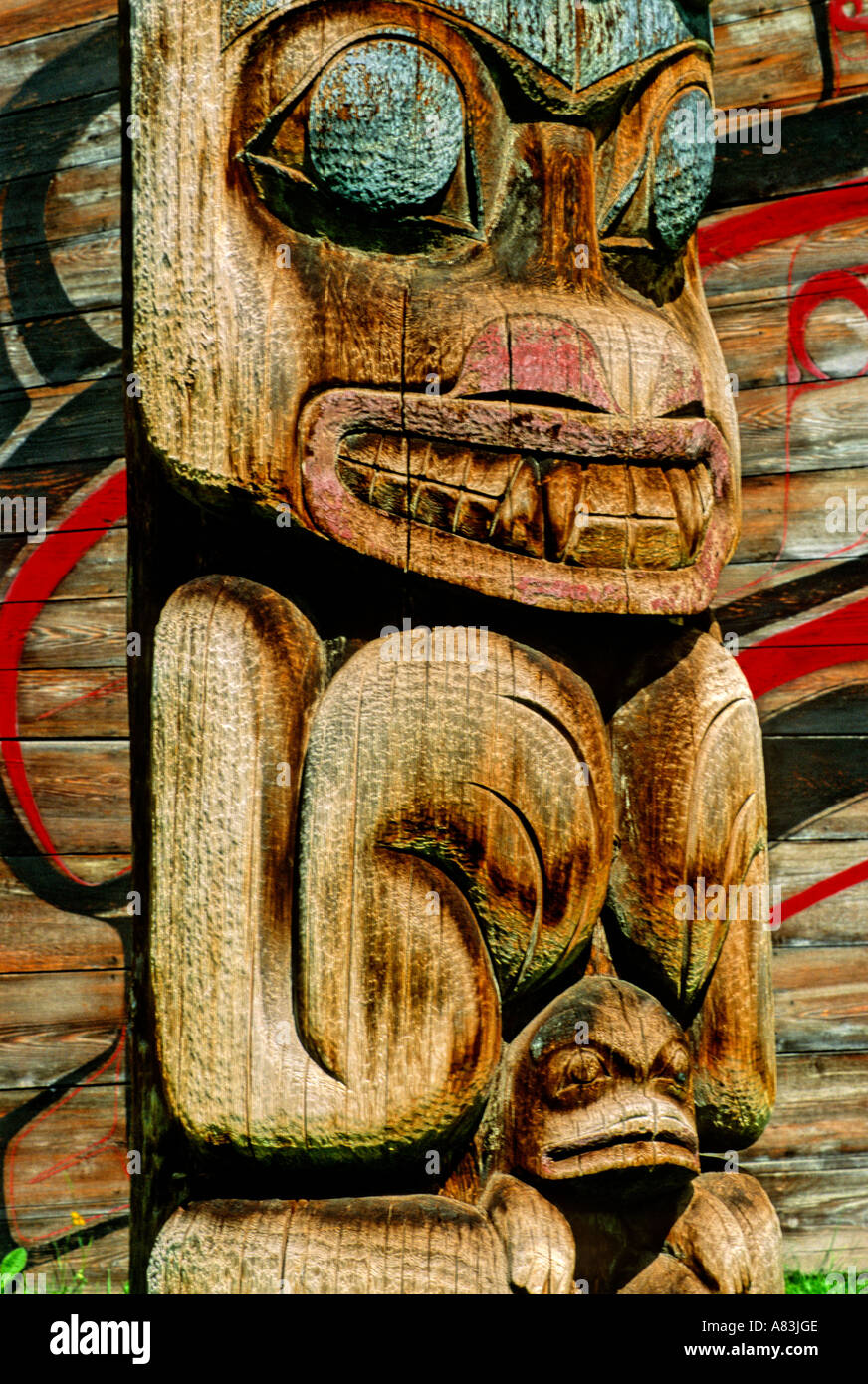 Native Totem Pole Stock Photo - Alamy