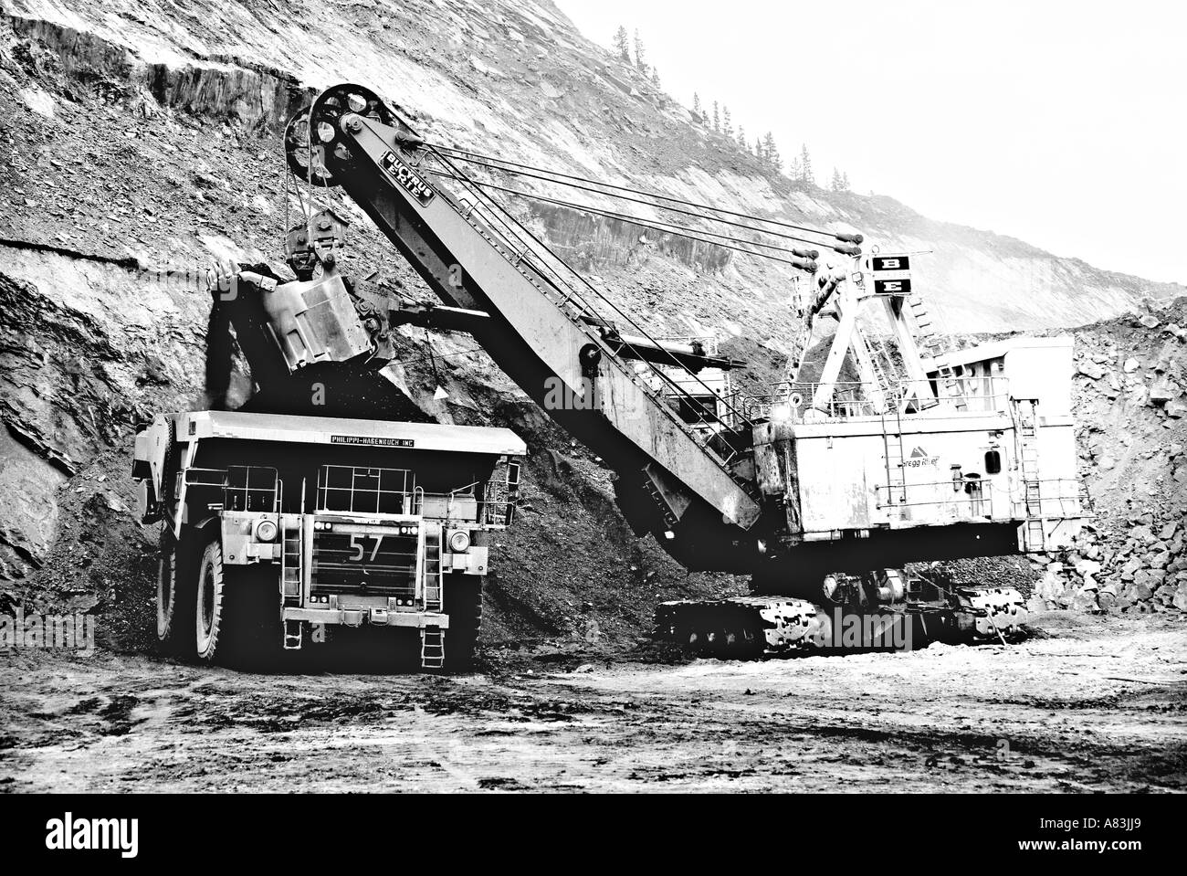 Industrial work truck in Black and White Stock Photos & Images - Alamy