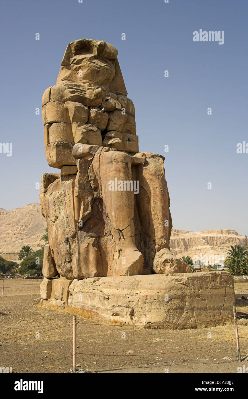 Colossus of Memnon Luxor Thebes Egypt Africa Stock Photo - Alamy
