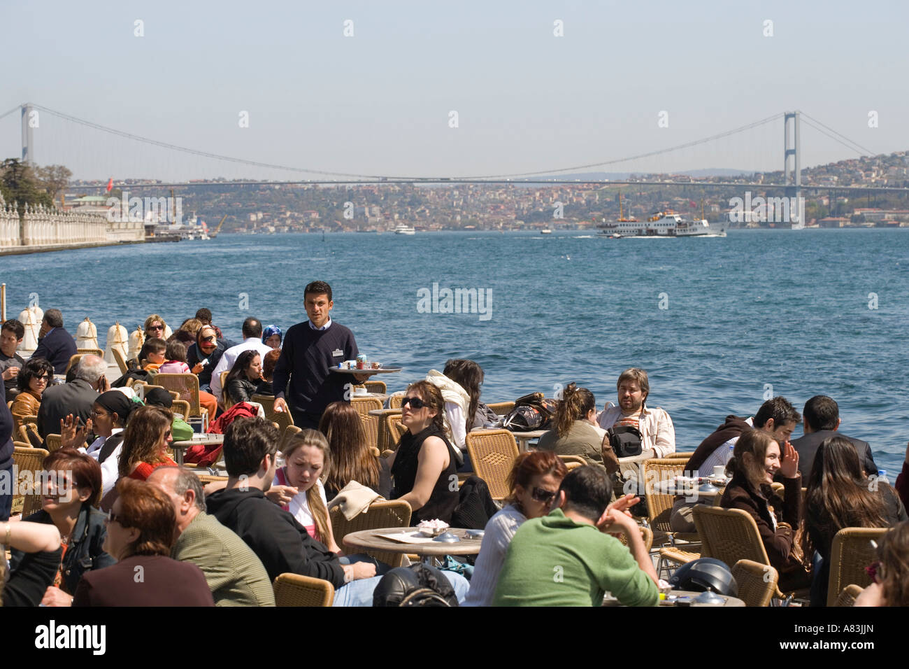 Cafe on the Bosphorus, Istanbul Stock Photo - Alamy