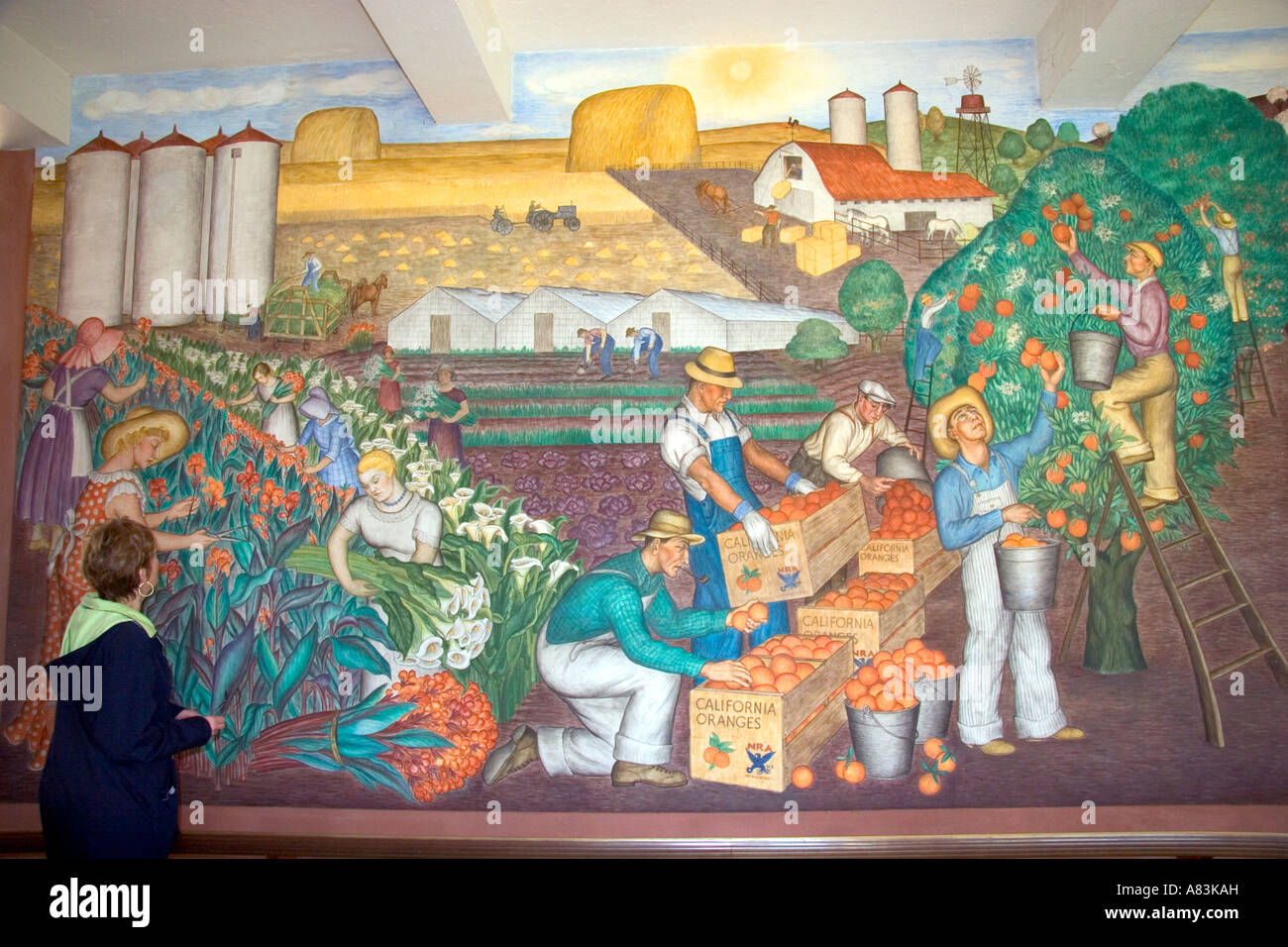 Coit tower mural hi-res stock photography and images - Alamy