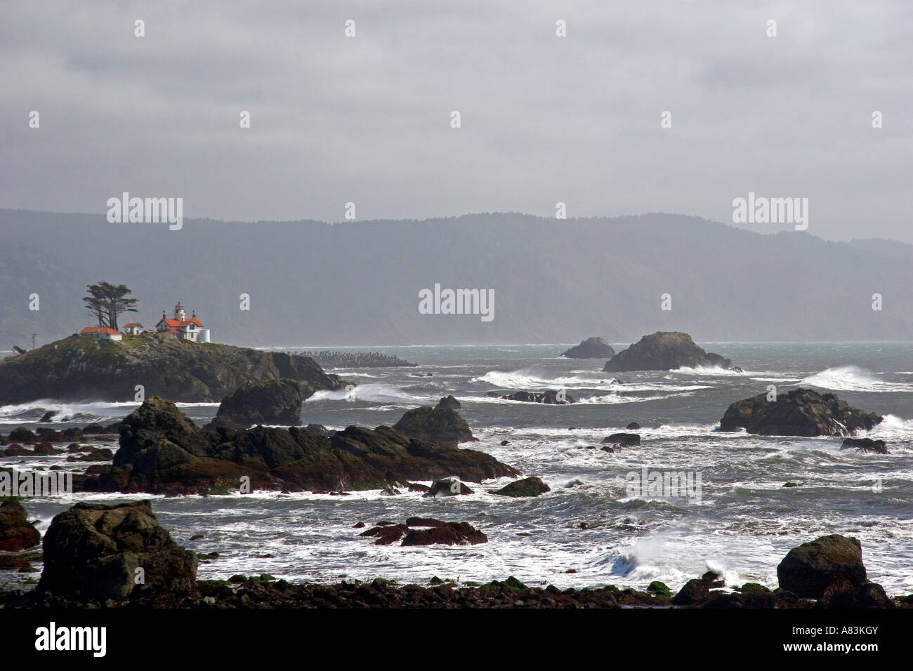 Battery Point Lighthouse at Crescent City California Stock Photo - Alamy