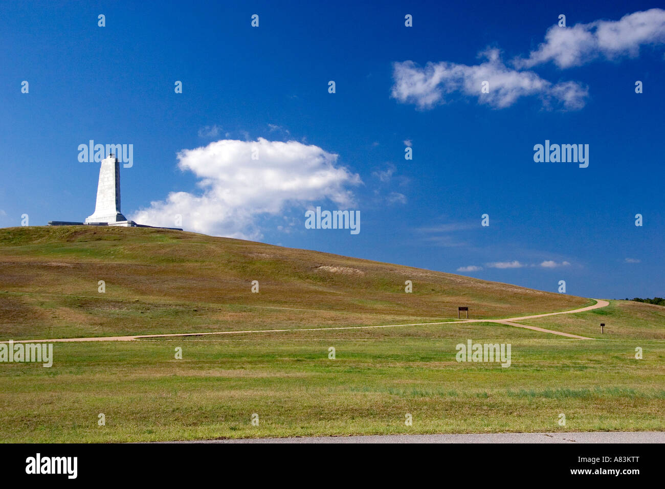Wright Brothers National Monument at Kitty Hawk North Carolina Stock ...