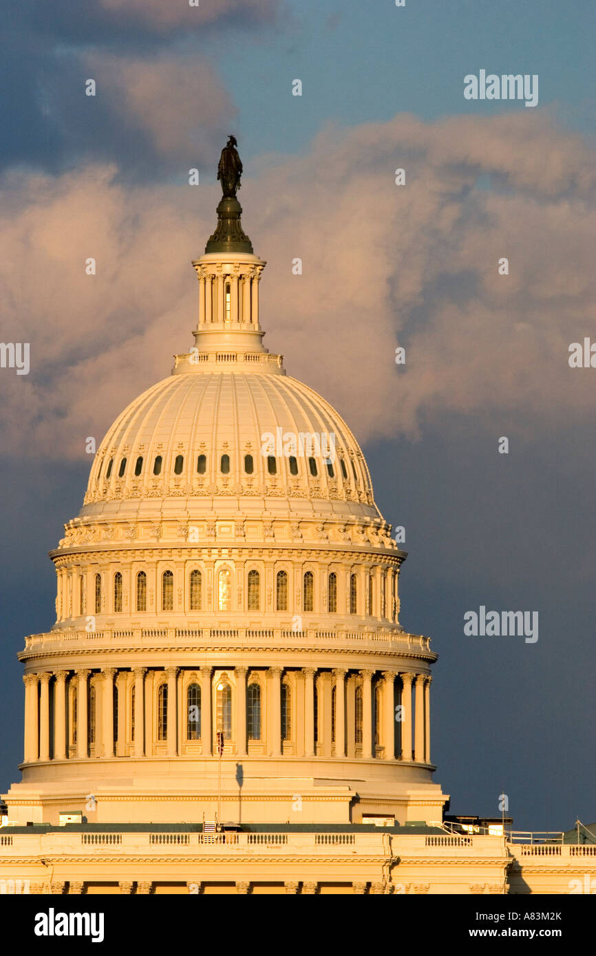The dome of the United States Capitol Building in Washington D C Stock ...