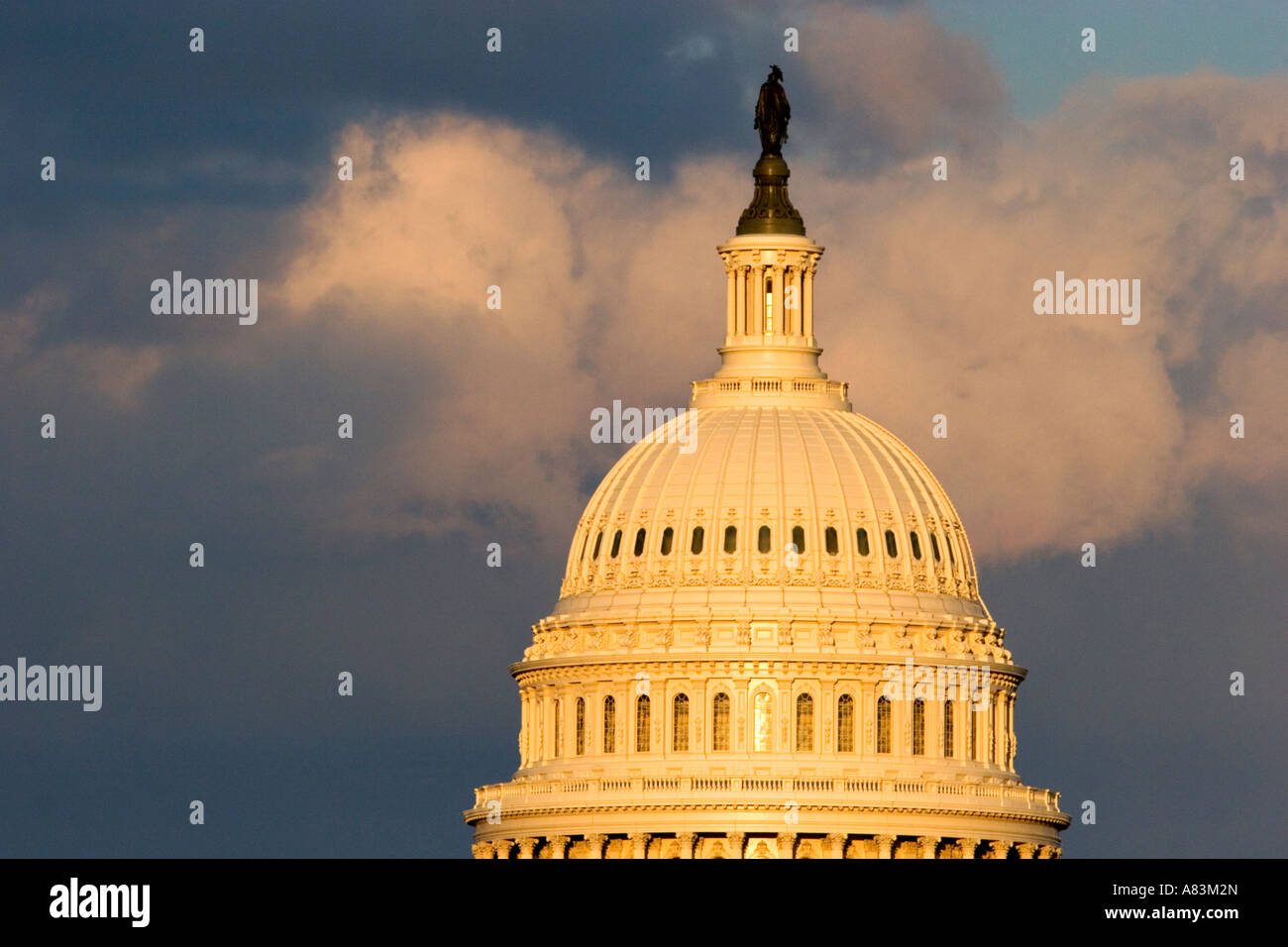 The dome of the United States Capitol Building in Washington D C Stock ...
