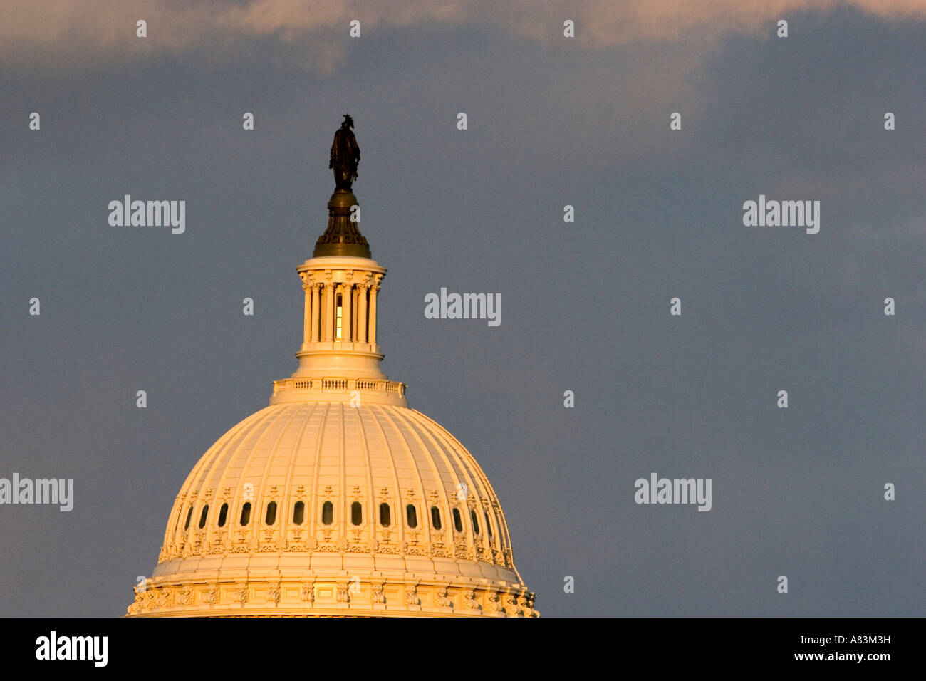 The dome of the United States Capitol Building in Washington D C Stock ...