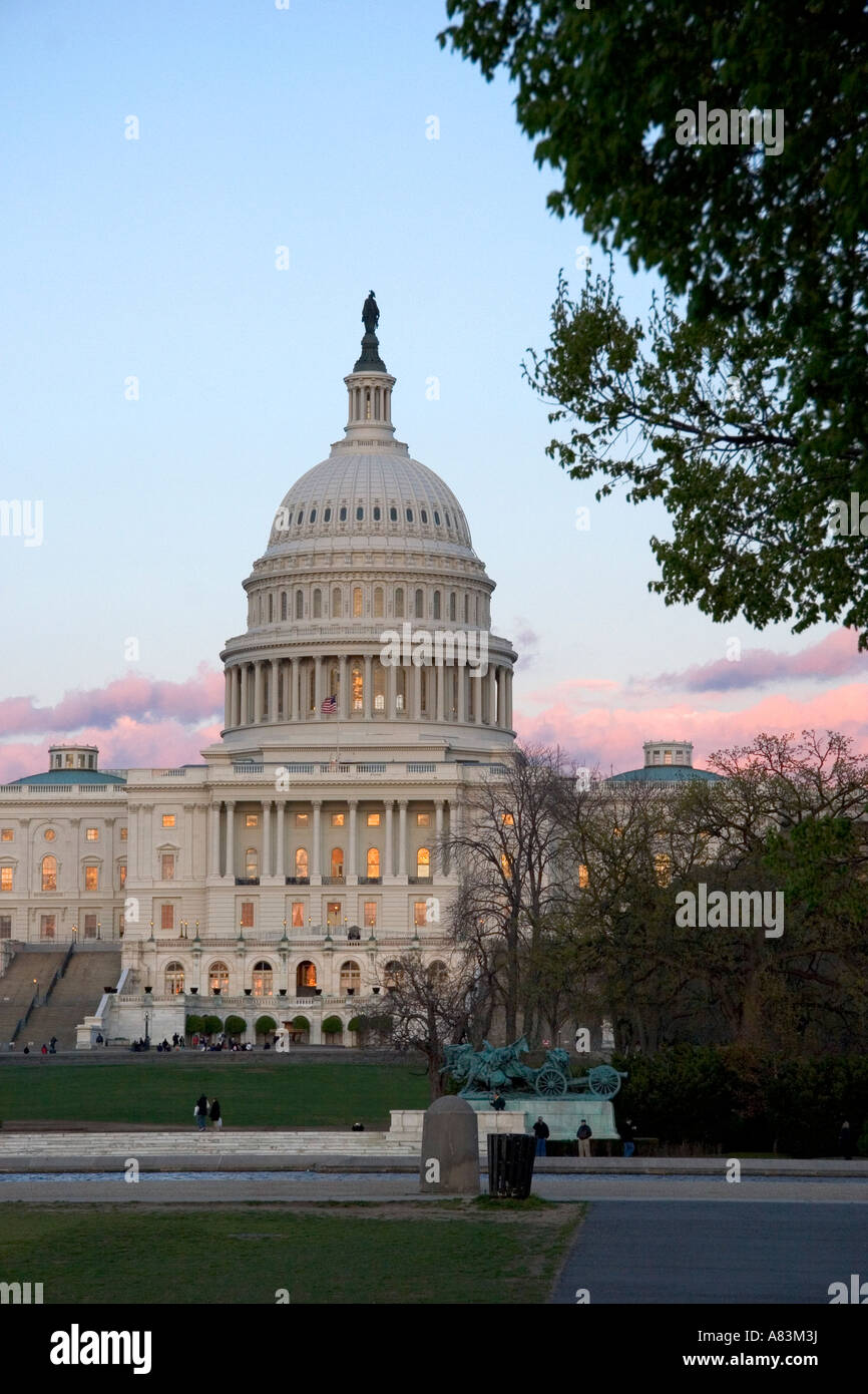 The United States Capitol Building in Washington D C at dusk Stock ...